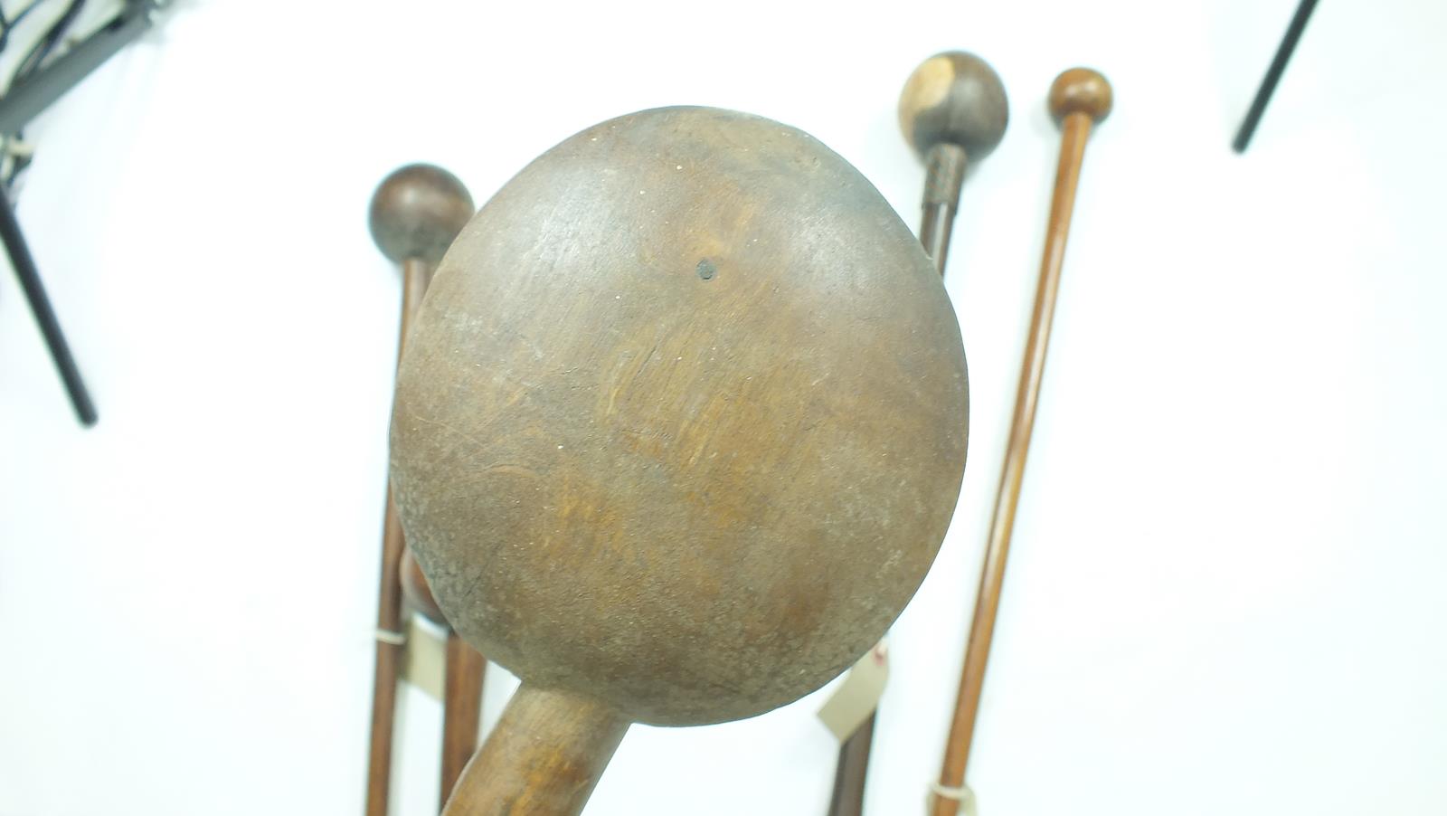 Four various Zulu Knobkerrie collected by Lieutenant-Colonel Gawne, the ...