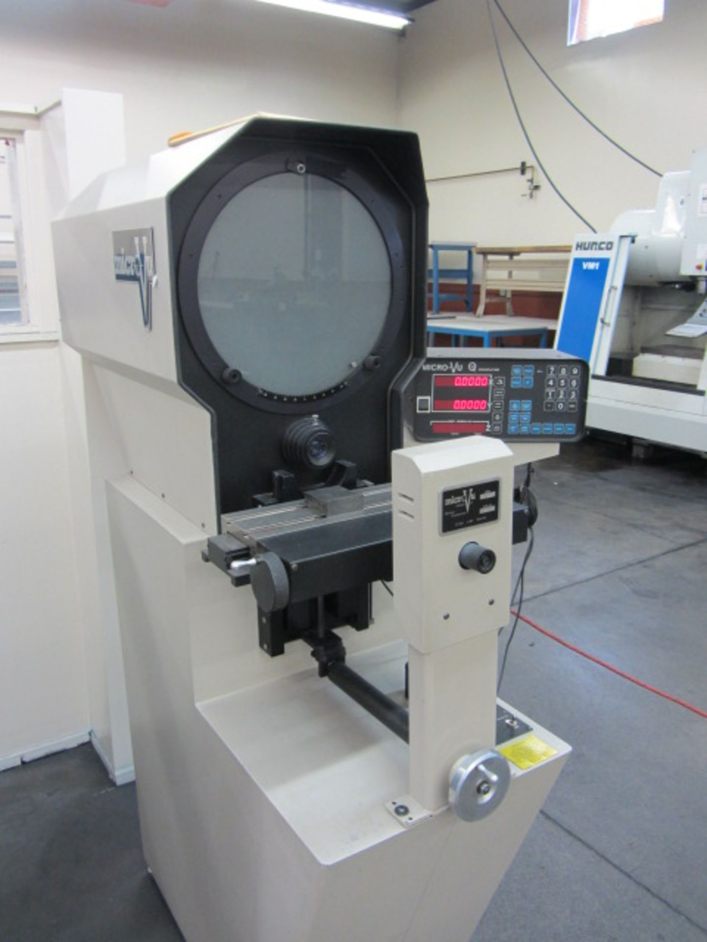 Micro-Vu Model #14 Optical Comparator with 5" x 18" Table, Micro-Vu Q16 ...