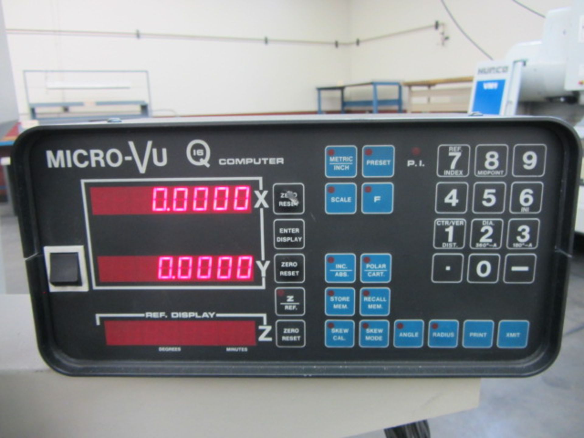 Micro-Vu Model #14 Optical Comparator with 5" x 18" Table, Micro-Vu Q16 ...