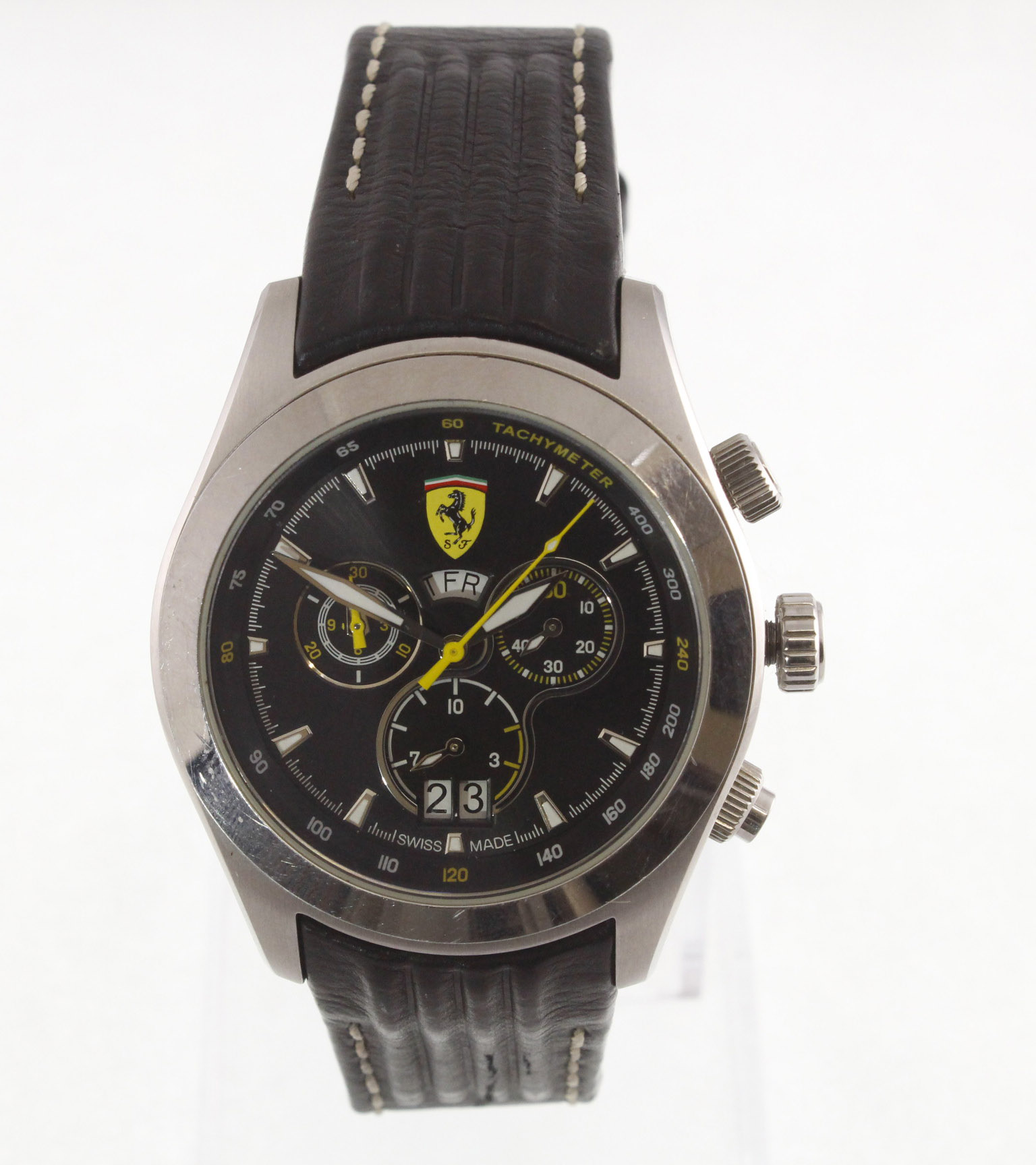 A gents stainless steel FERRARI quartz wristwatch with cronograph ...