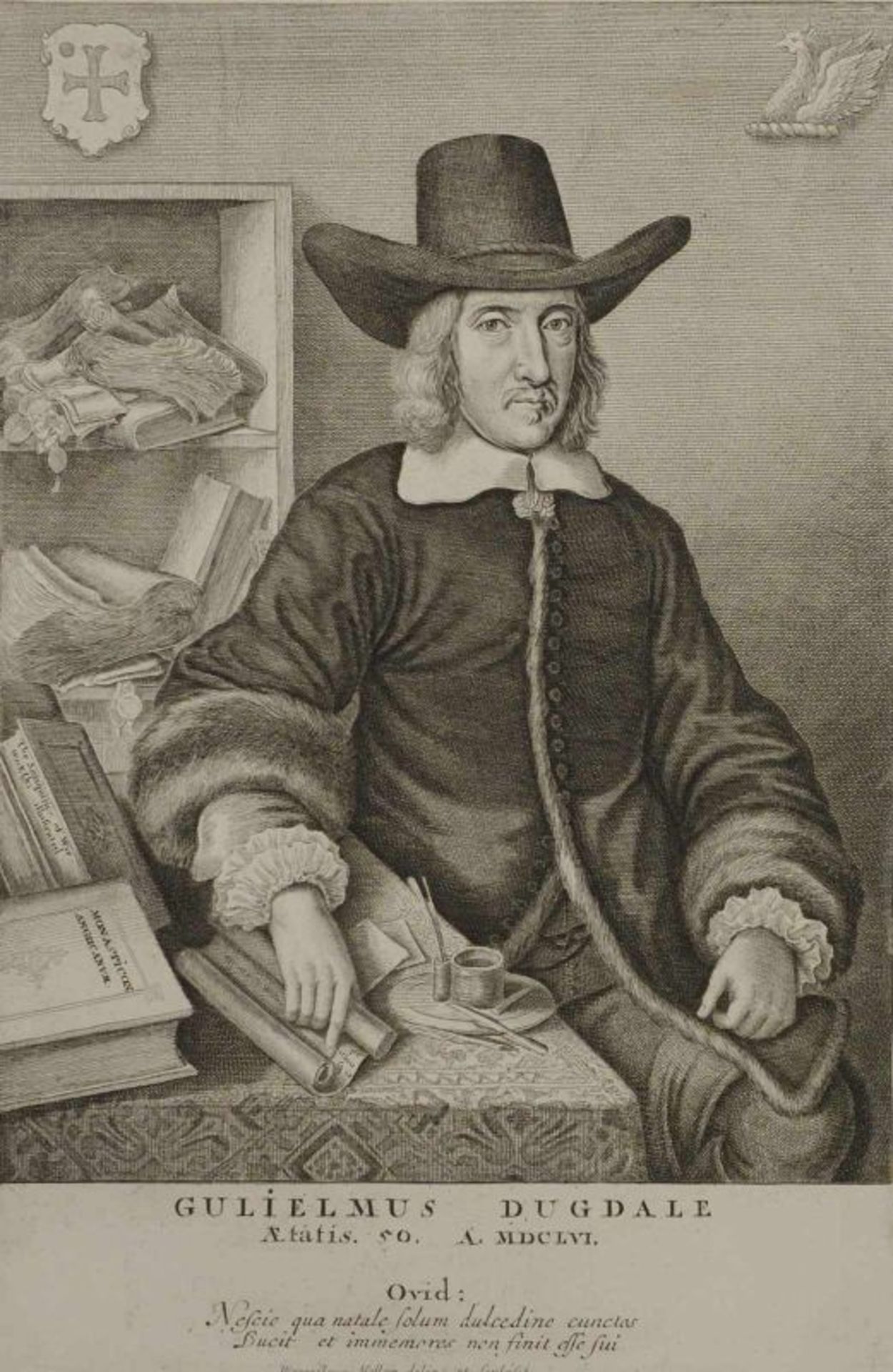 William Dugdale (1605-1686) "ANTIQUITIES OF WARWICKSHIRE ILLUSTRATED ...