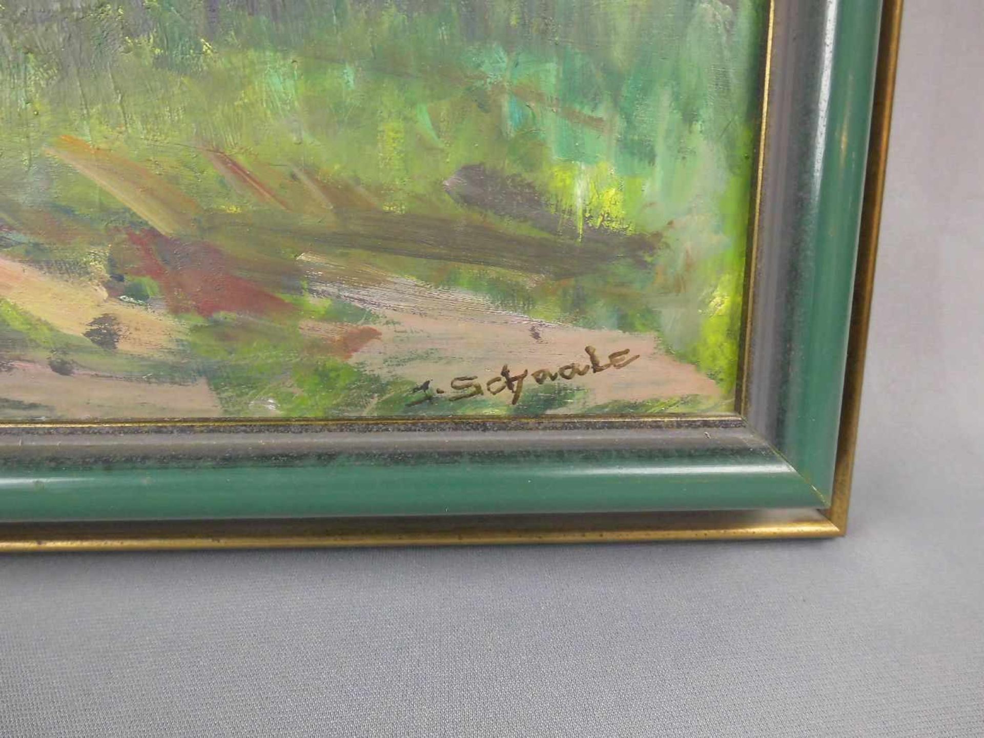 SCHAALE, INGE (München 1915-1989? ebd.), Gemälde / painting: "Im Garten ...
