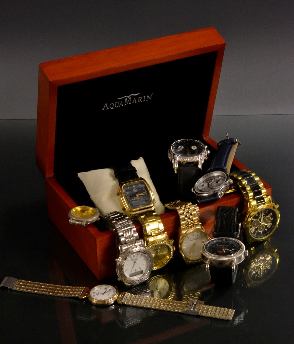Watches - a Roberto Vecci gents wrist watch, gold coloured dail ...