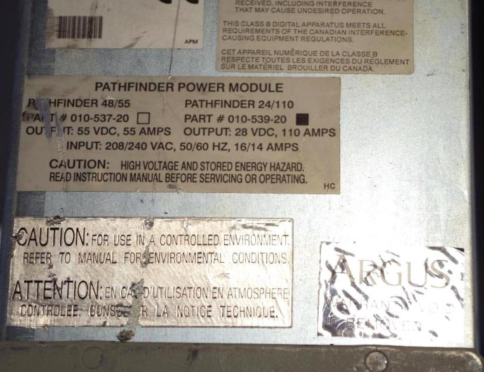 [5] ARGUS Pathfinder Rectifier M/N 24/110 (Condition Unknown)