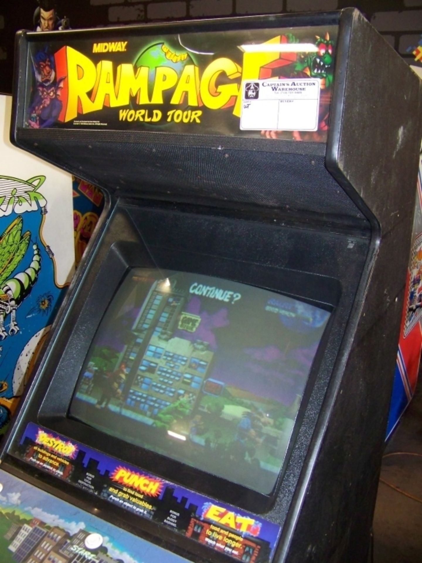RAMPAGE WORLD TOUR 3 PLAYER CLASSIC ARCADE Item is in used condition ...