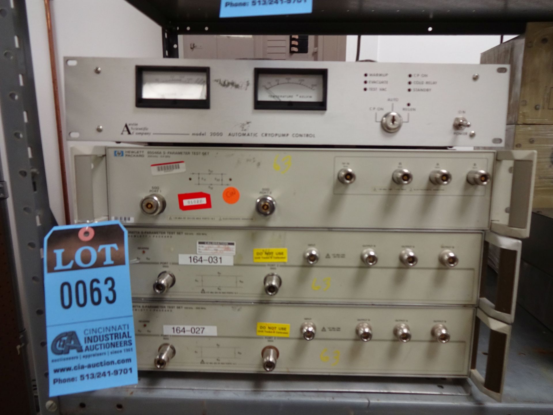 (LOT) HEWLETT PACKARD MODEL 85046A S-PARAMETER TEST SET, (2) HEWLETT ...
