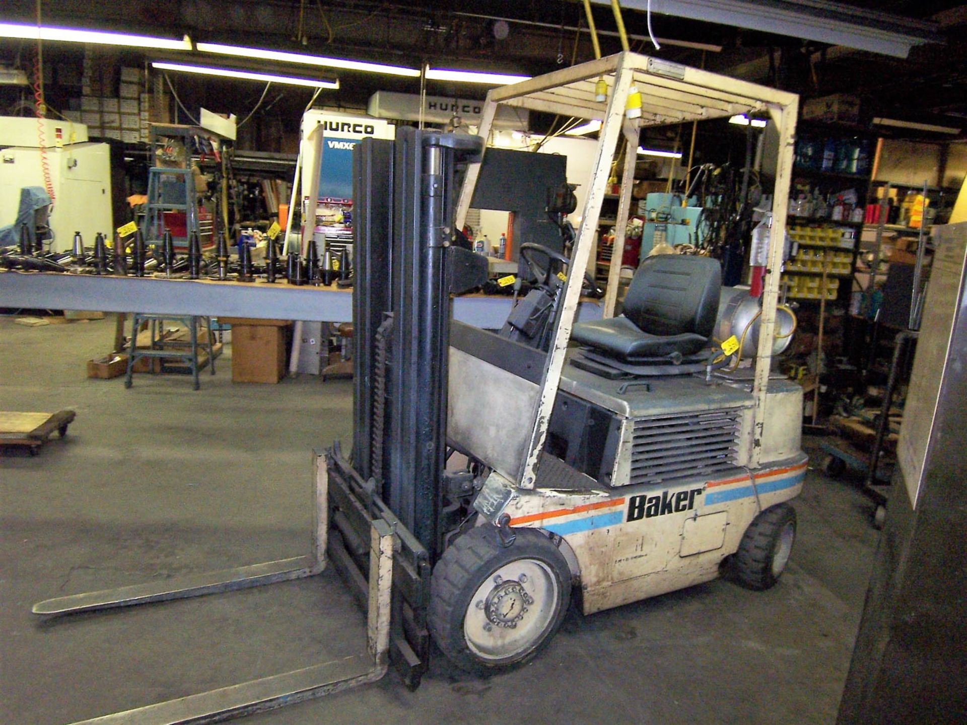 BAKER MDL. B50-CG 5000# CAPACITY PROPANE POWERED FORKLIFT TRUCK, WITH ...