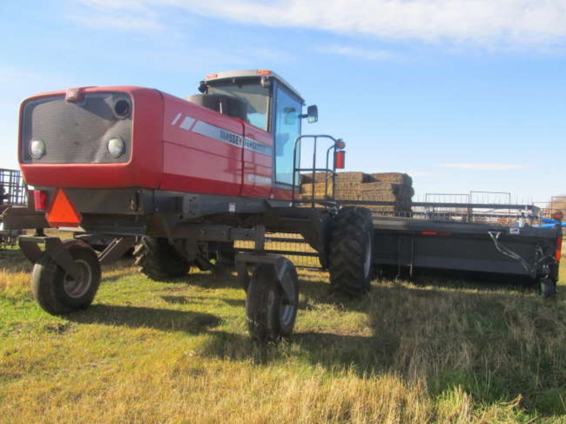 MF HESSTON 9430 SP SWATHER & MF HESSTON 5200 DRAPER HEADER; 30 Feet ...