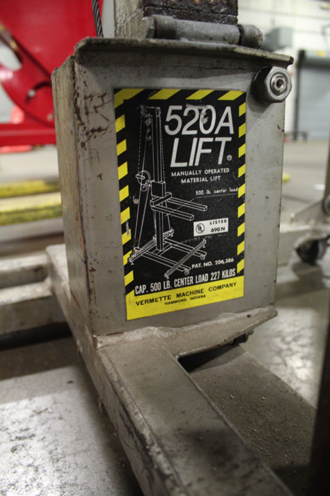 Vermette 520A Lift Parts : 500 lb. Load Cap. Lifts Up To 20′ – LLLYFS