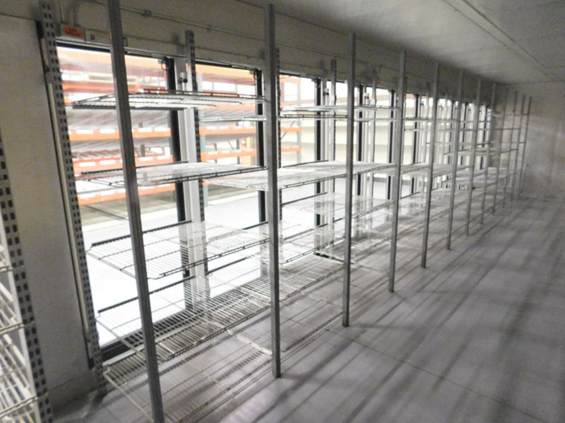 ANTHONY 40'WALK IN COOLER, 24" DOORS, 38' WIRE SHELVING AND 8 - 6' TALL ...