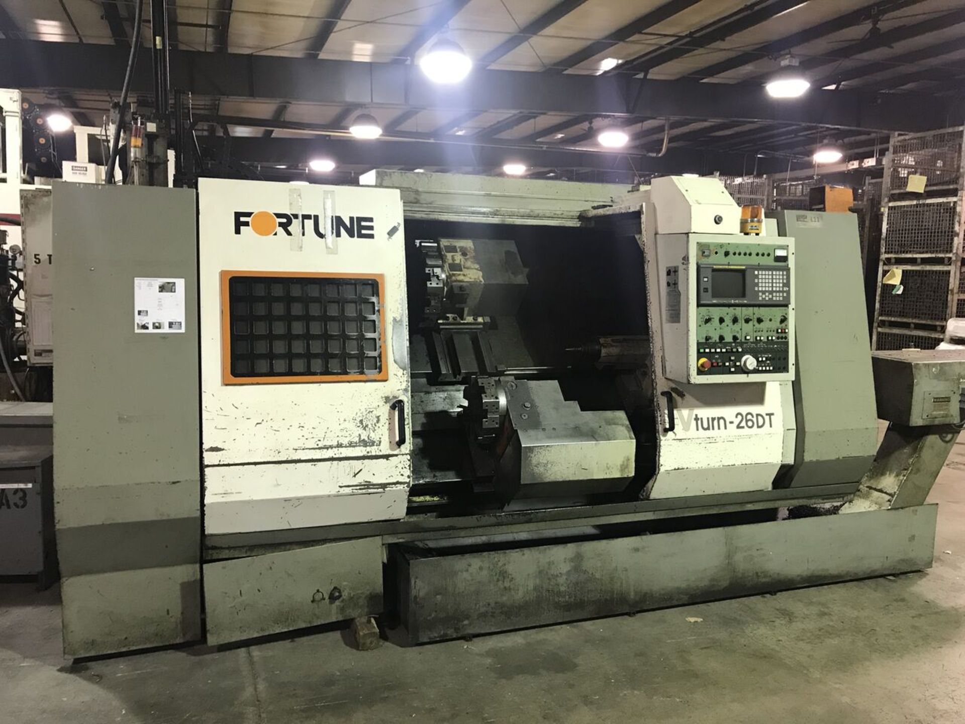 Victor Fortune Model V Turn 26 DT Lathe, Fanuc 18 T Control, 44 inches ...