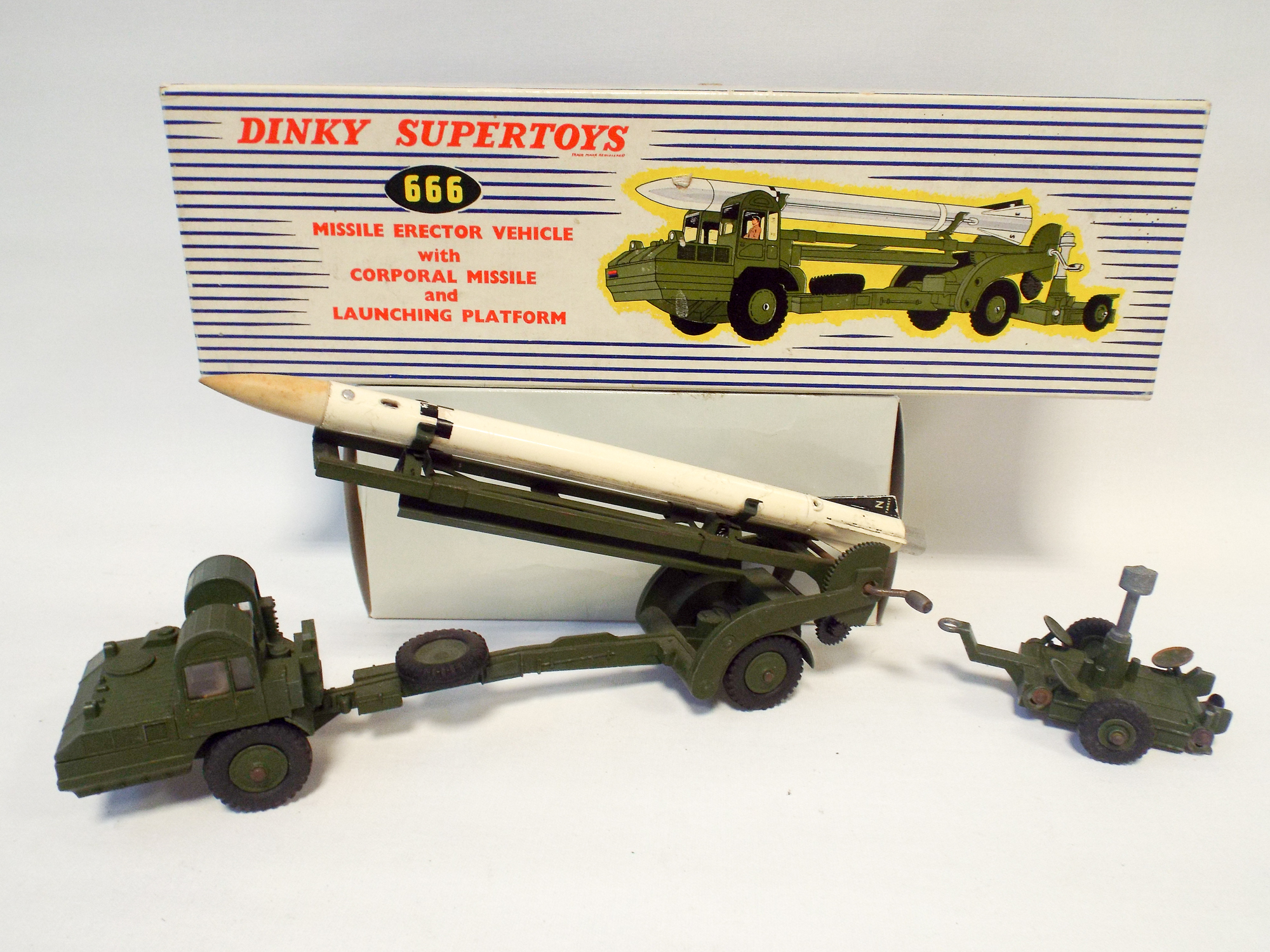 Dinky toy 666 missile erector vehicle with corporal missile and ...