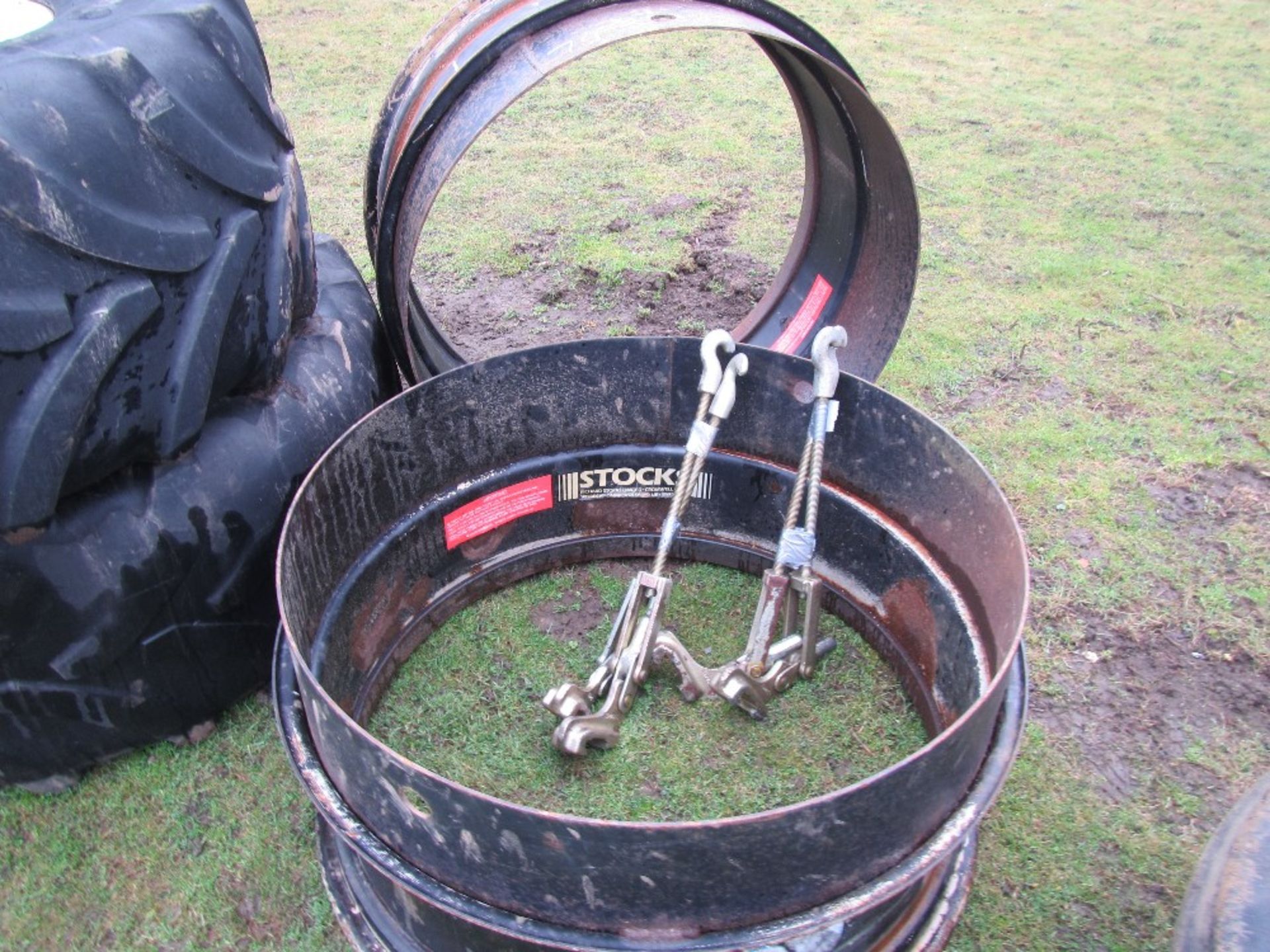 Stocks 12x36 Dual Wheels c/w Clamps. UNRESERVED LOT