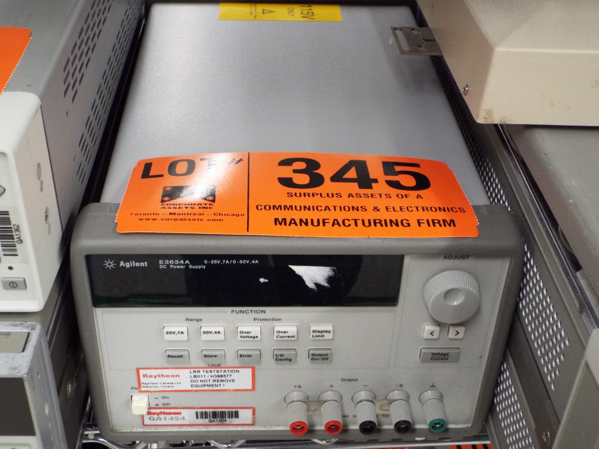 AGILENT E3634A DC POWER SUPPLY 0.25V, 7A / 0-50V, 4A (INV. #QA1454)