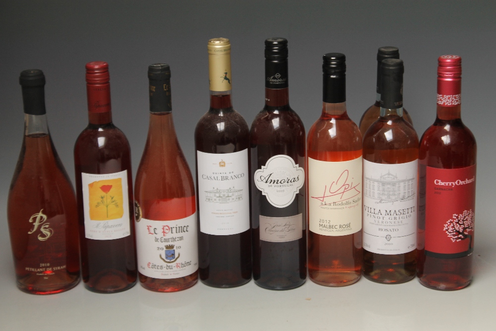NINE BOTTLES OF ASSORTED ROSE WINE TO INCLUDE ONE BOTTLE OF AMORAS DE ...