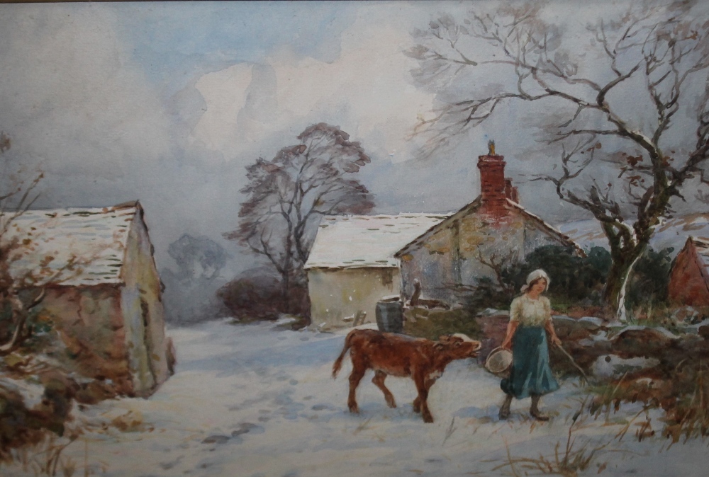 FREDERICK JAMES KNOWLES (1874 - 1931). 'A Winter's Day. Flintshire ...