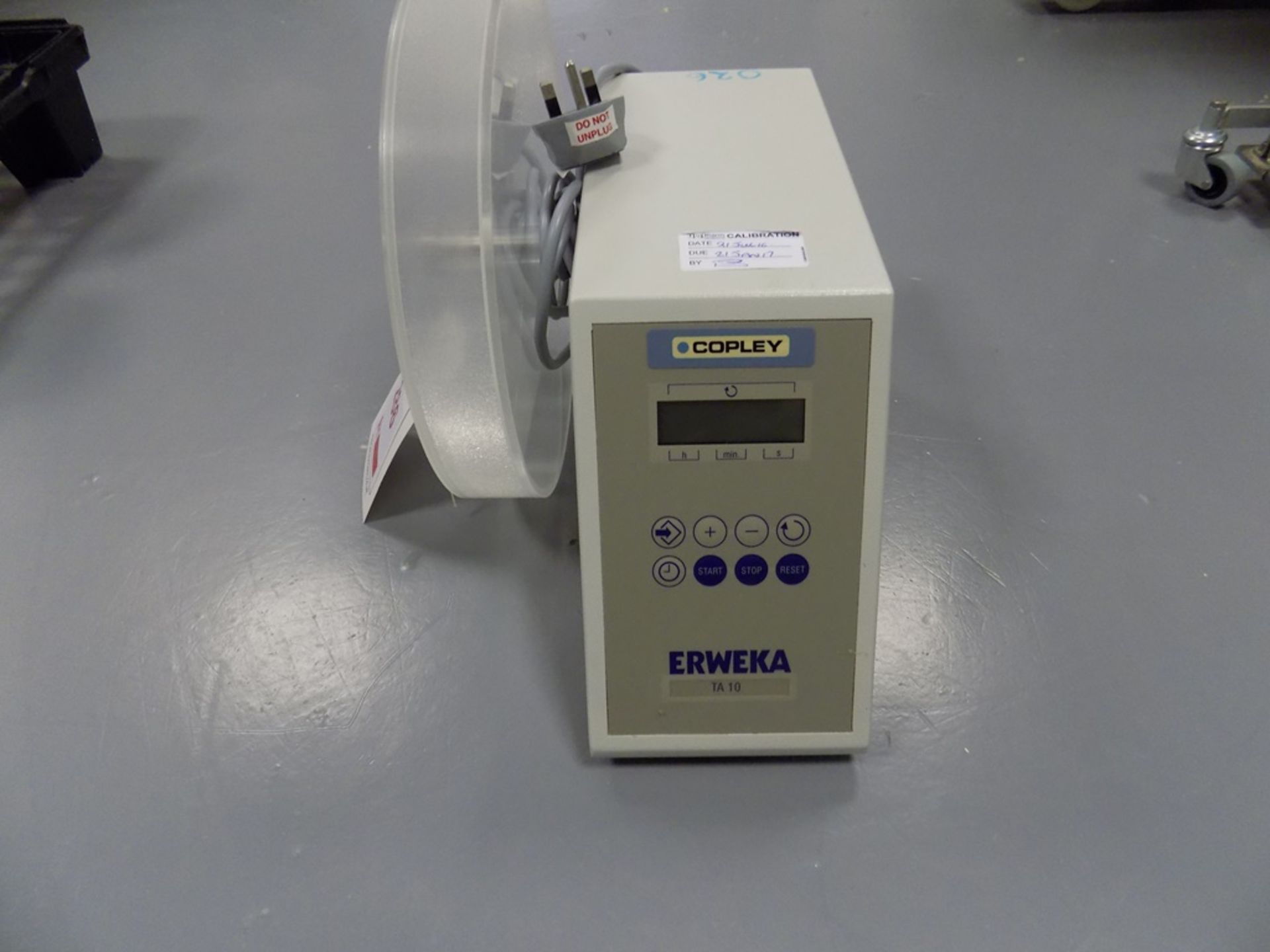 Copley Erweka TA10 friability tester, s/n 101371