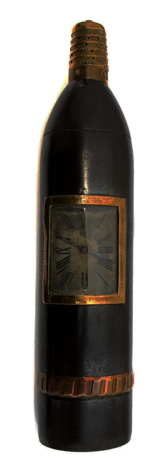 WW1 British Trench Art Desk Clock made from a shell complete with fuze ...