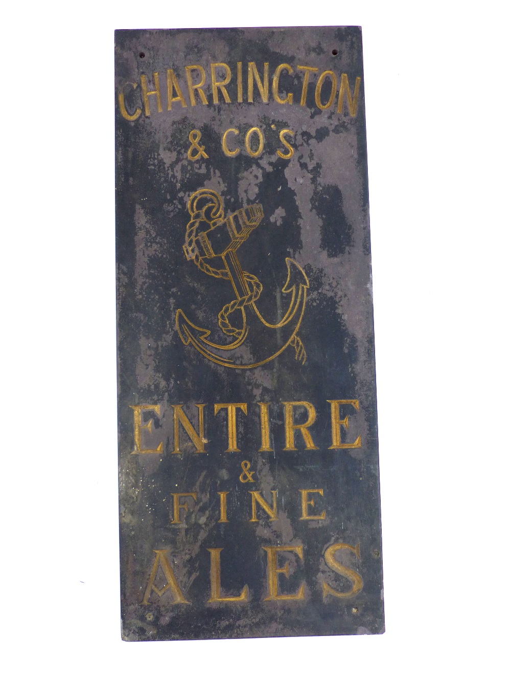 Brewery / Advertising slate sign for Charrington beer, c1880/1900, this ...