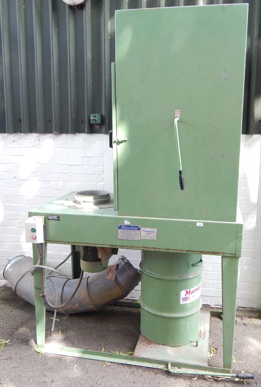 A Mardon Industrial wood dust extractor, green.