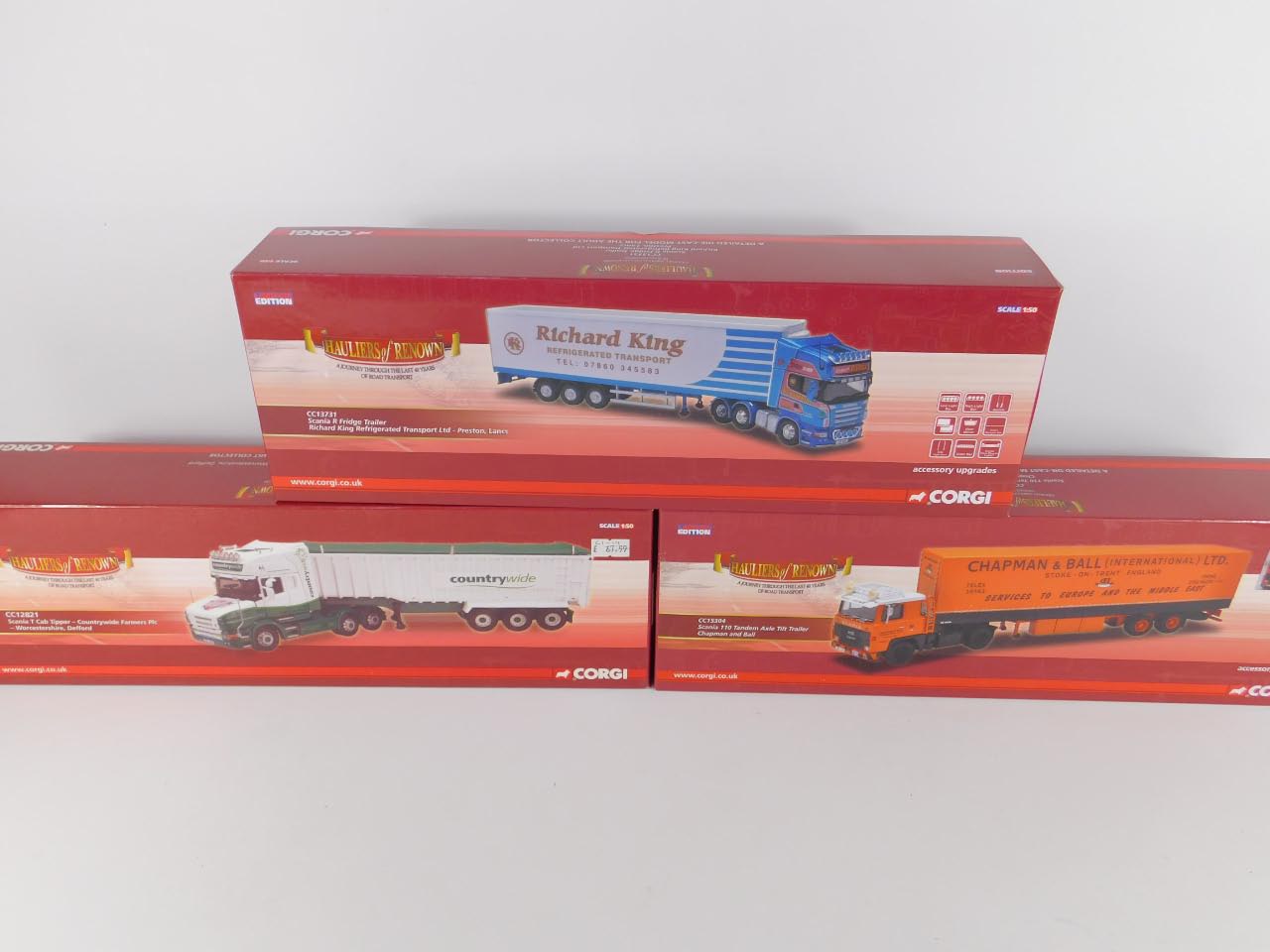 Corgi die cast models of heavy haulage lorries, scale 1:50, limited ...