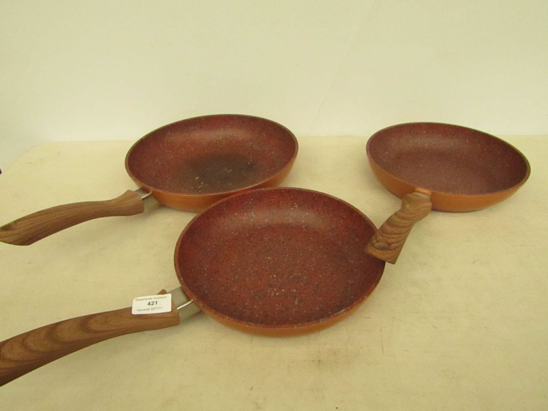 Set of 3 Regis stone pans.