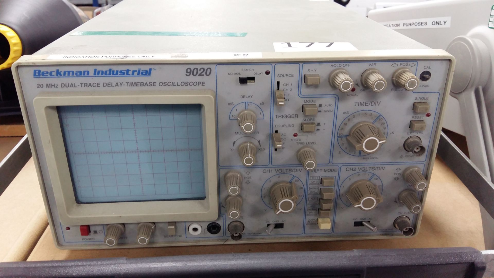 Beckman Industrial 9020 20MHz dual-trace delay-timebase oscilloscope