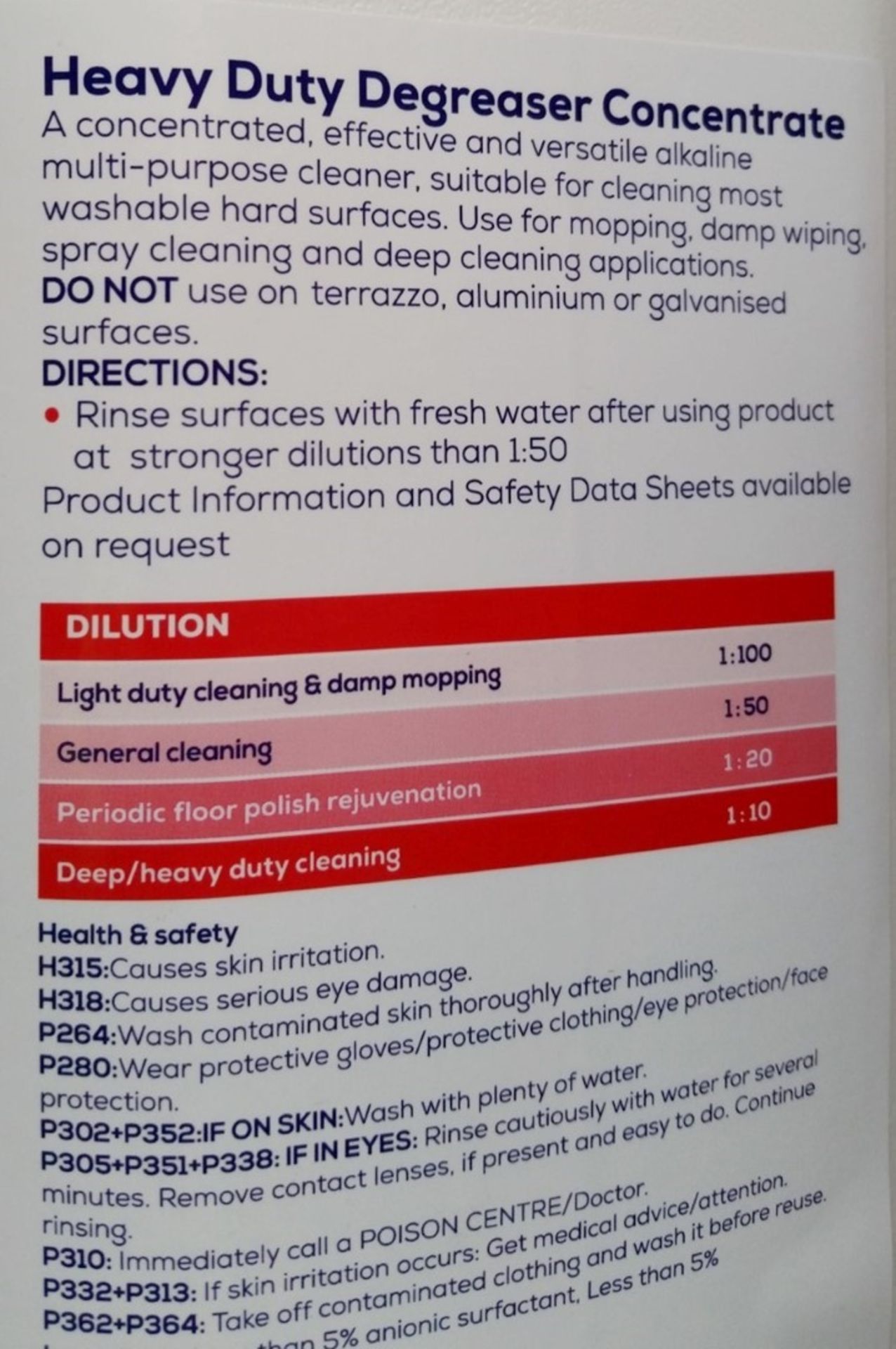 2 x Clean Line Professional 5 Litre Heavy Duty Degreaser Concentrate ...