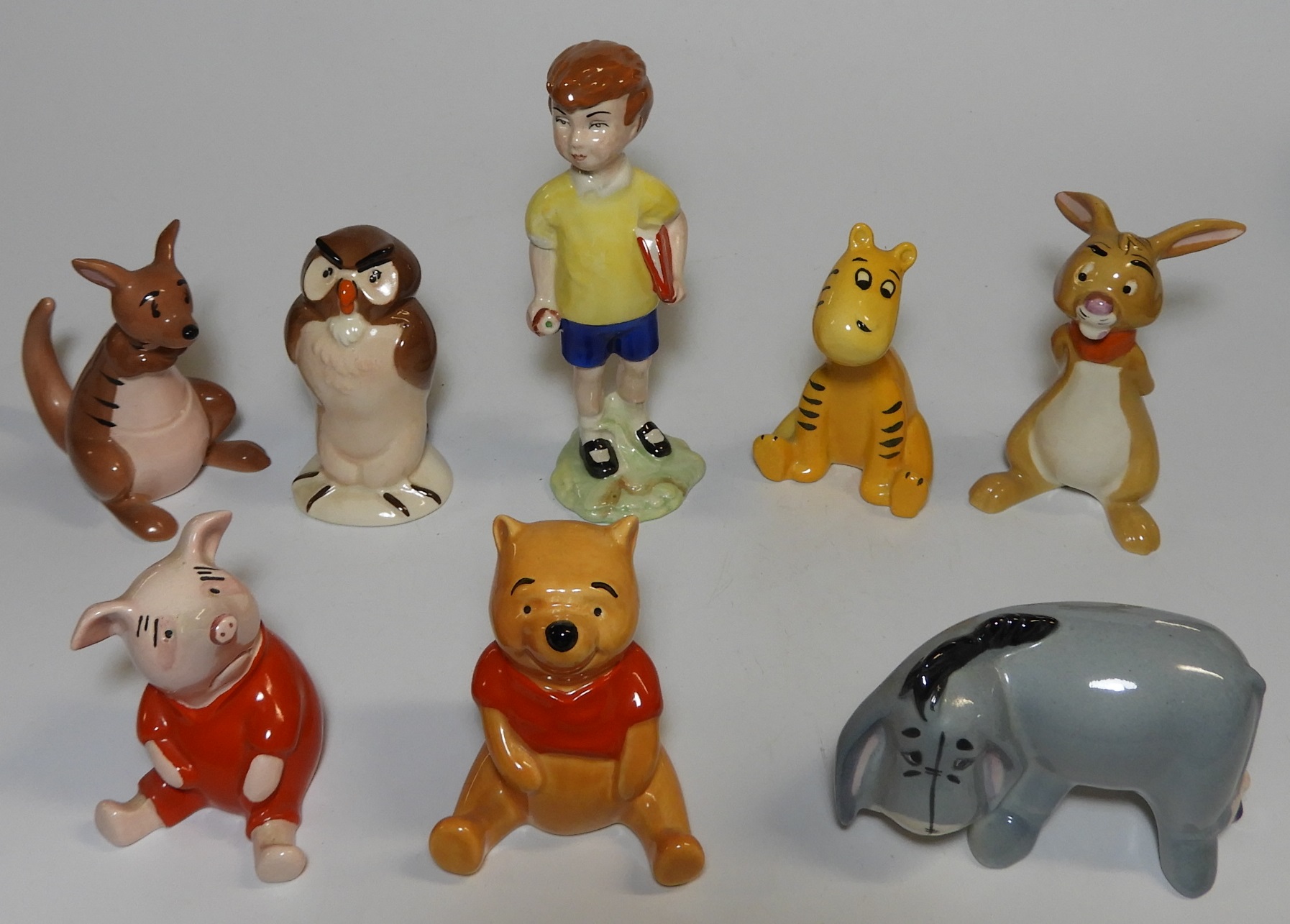 BESWICK WALT DISNEY CHRISTOPHER ROBIN/WINNIE THE POOH 8 PCE CHARACTER ...
