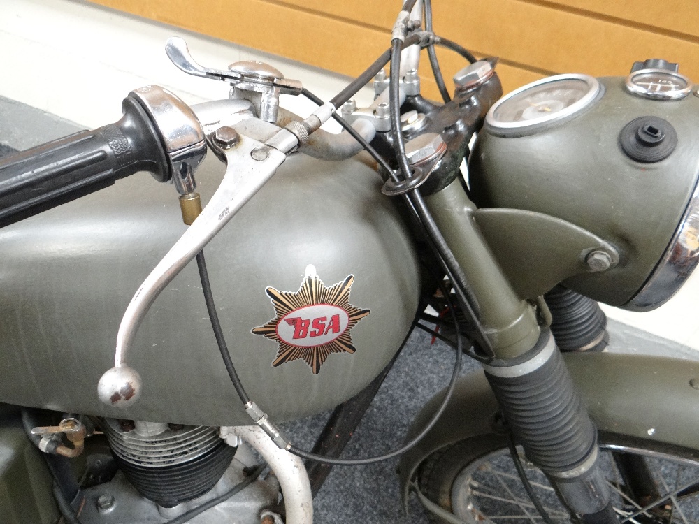 A VINTAGE BSA MILITARY ISSUE MOTORCYCLE 350cc, model BSA-B40-WD, dated ...