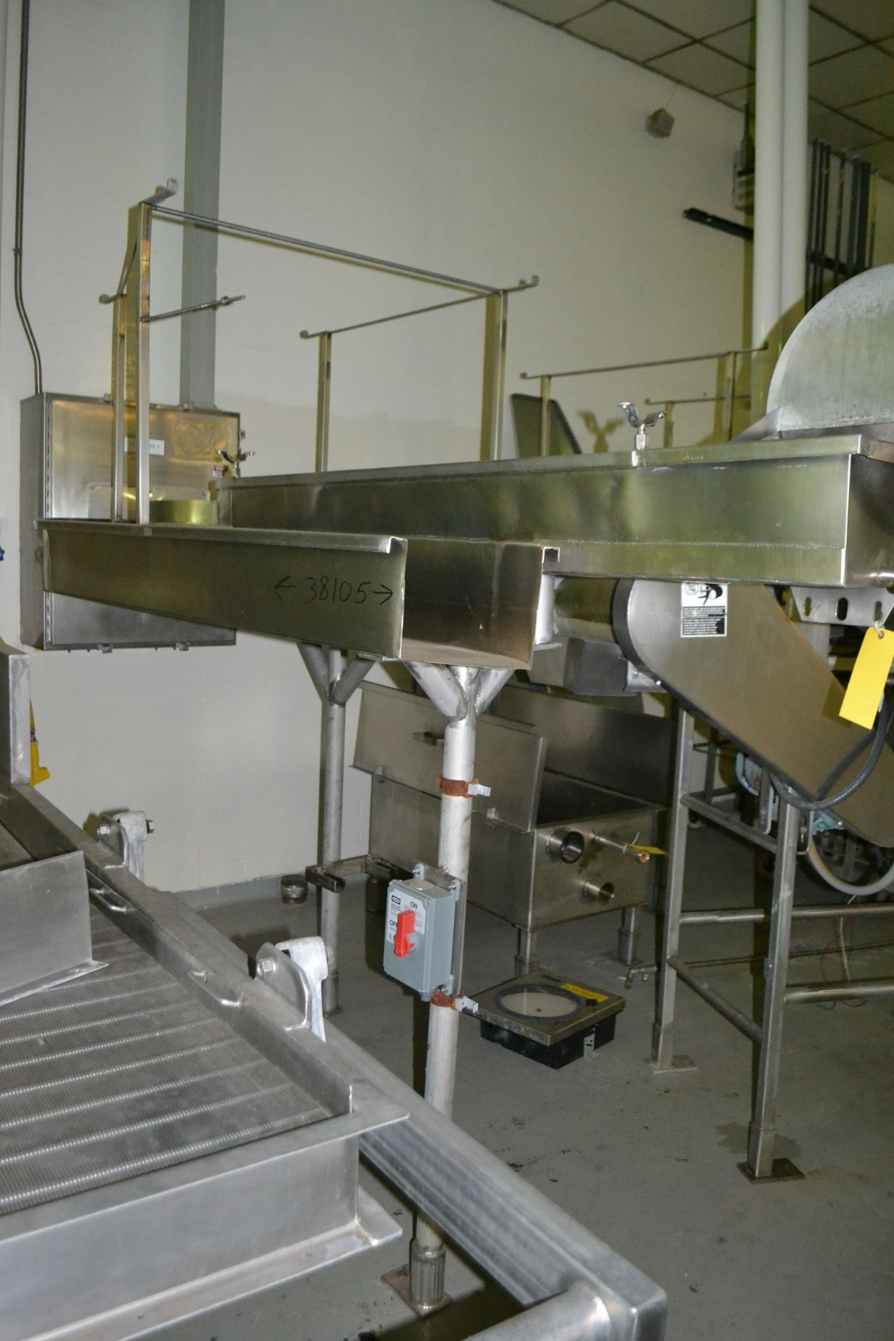 Cooked vegetable flume / cooling system, all stainless steel, double S ...