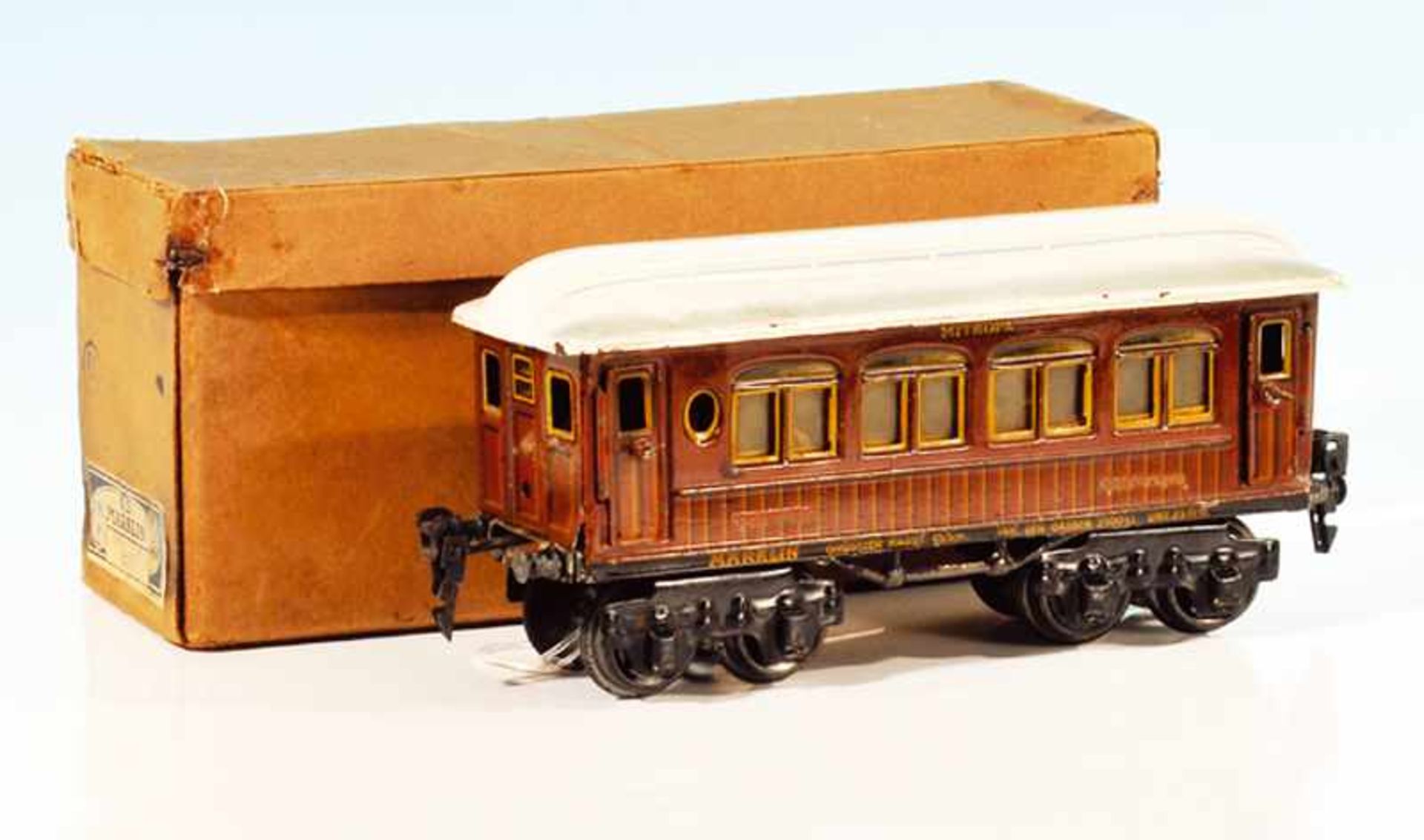 MÄRKLIN Speisewagen 1888/0 Sp.G 20 cm, teak lithogr., Oberlichtdach ...