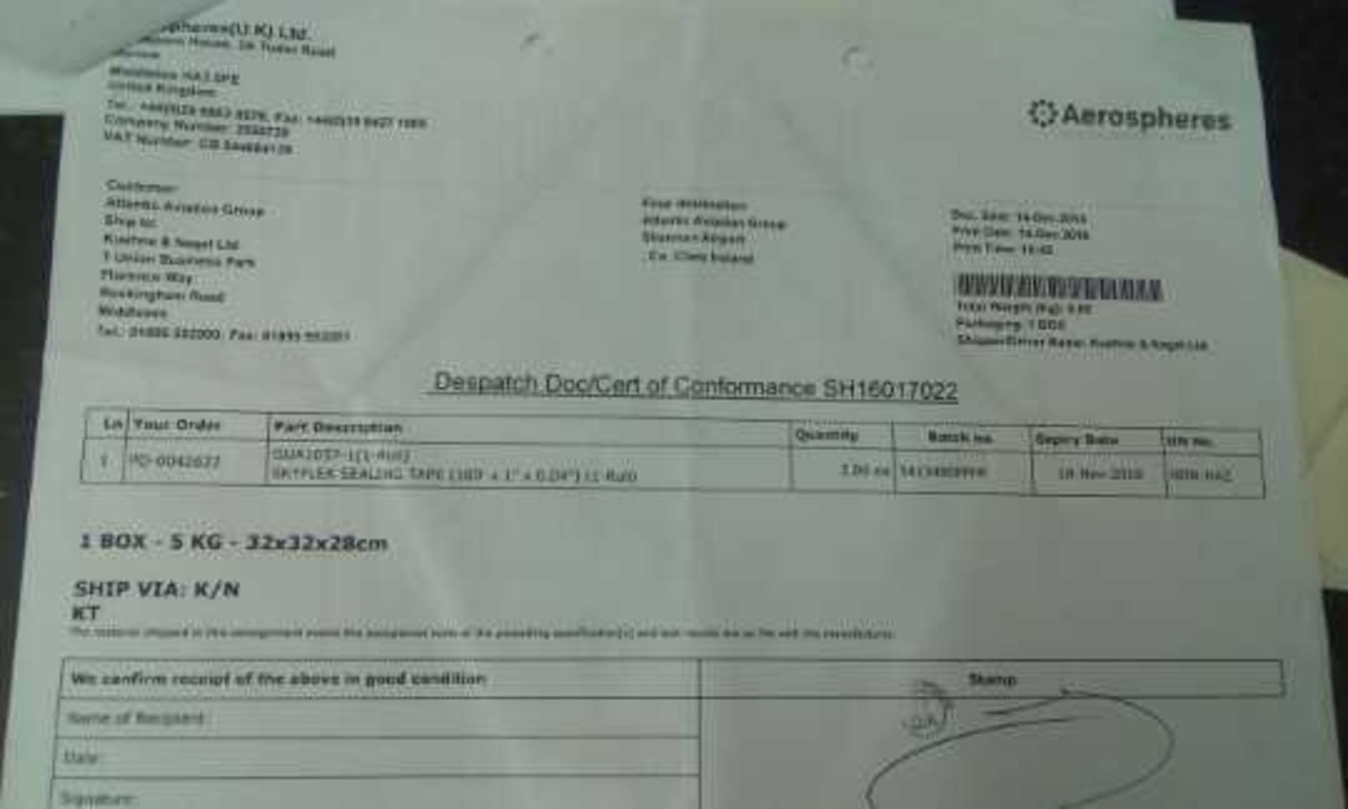 6 x Part No GUA1057-1 - TAPE (100 FEET / ROLL) - with full trace