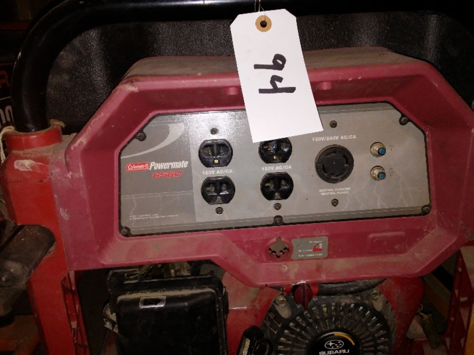COLEMAN POWERMATE 6560 6560 WATT, GAS POWERED PORTABLE GENERATOR, 13 ...