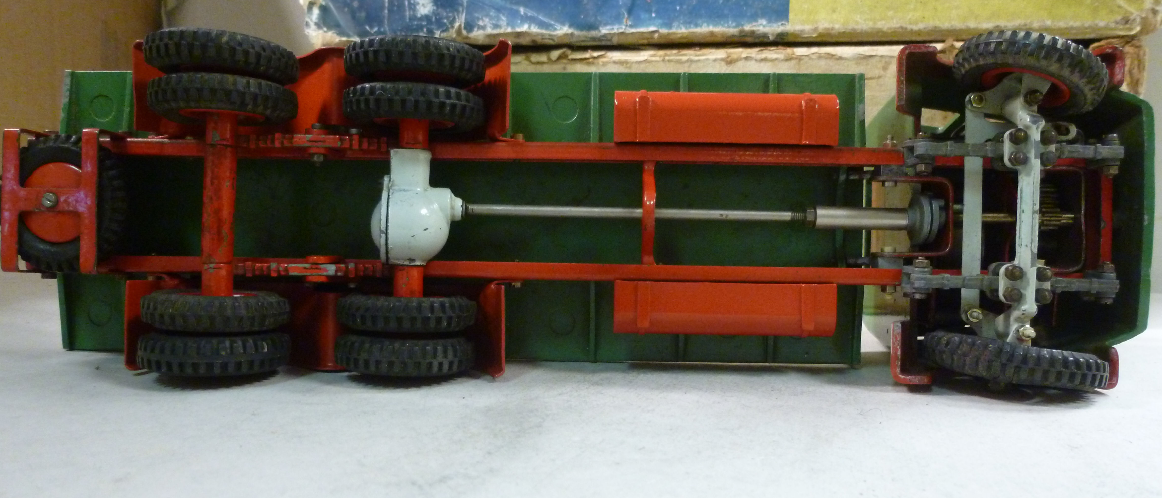 A Shackleton Toys flatbed clockwork model Foden FG Vehicle, in green ...