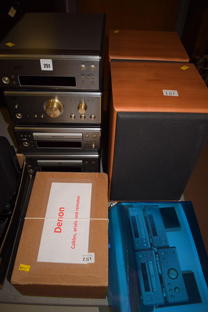 A Denon midi hi-fi system, comprising: stereo tuner TU-6.5; stereo ...