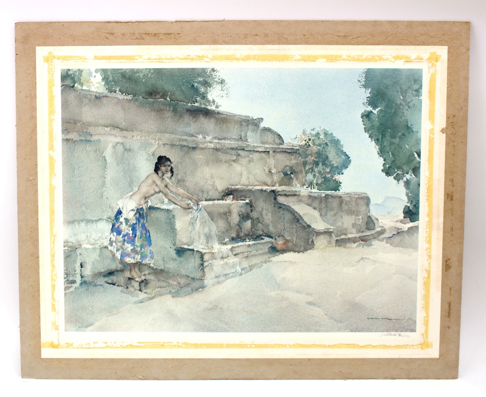 Sir William Russell Flint (Scottish, 1880-1969), A nude woman washing ...