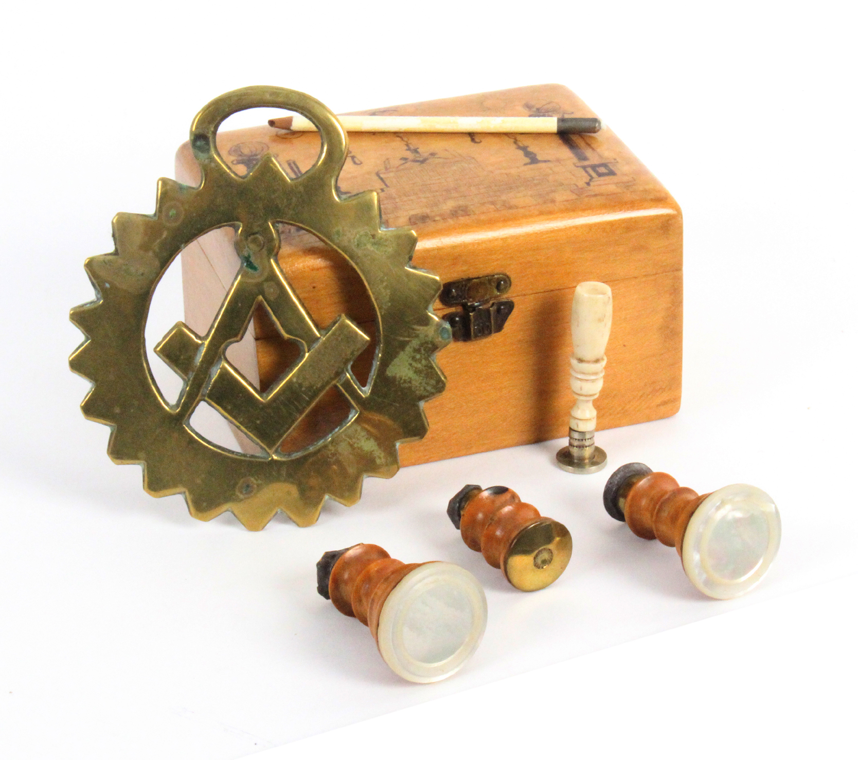 Of Masonic Interest – nine items comprising three Masonic firing ...
