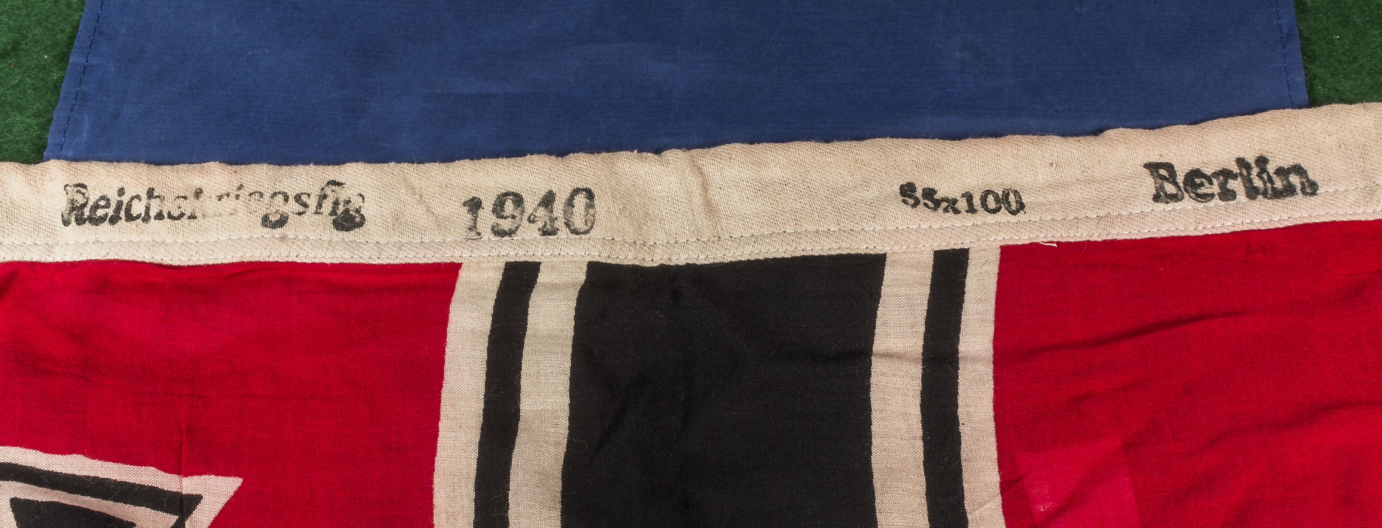A German Nazi flag stamped Berlin 1940