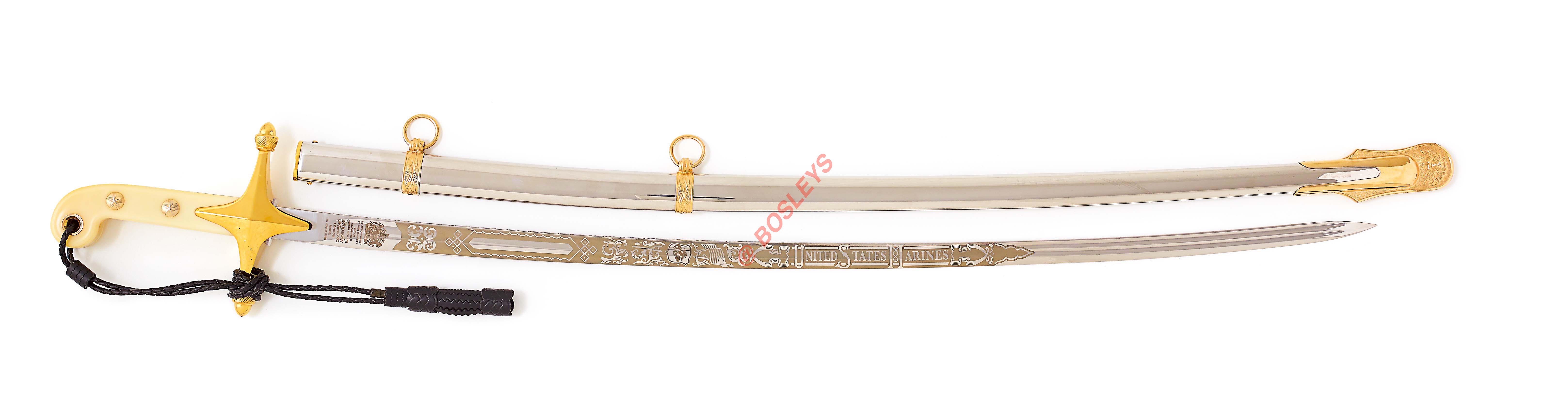 United States Marine Corps Mameluke Hilted Officer's Sword by Wilkinson ...