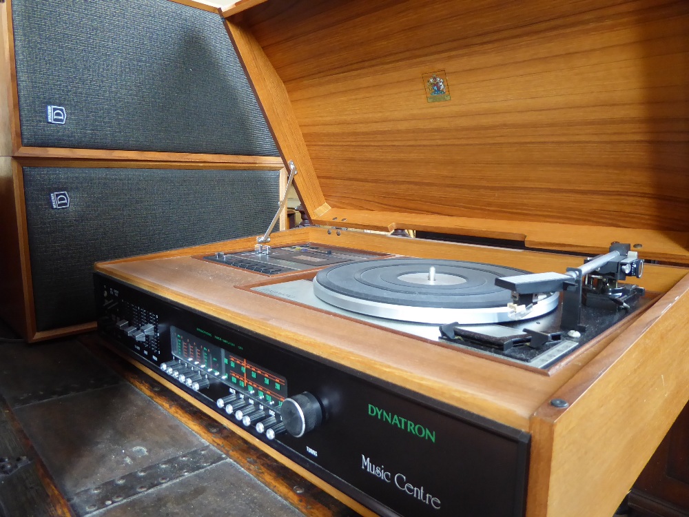 A Dynatron Music Centre Model Number HFC 209, with two speakers, model ...