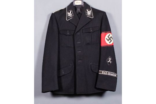 A German World War II Gestapo Captain's uniform of tunic and trousers ...