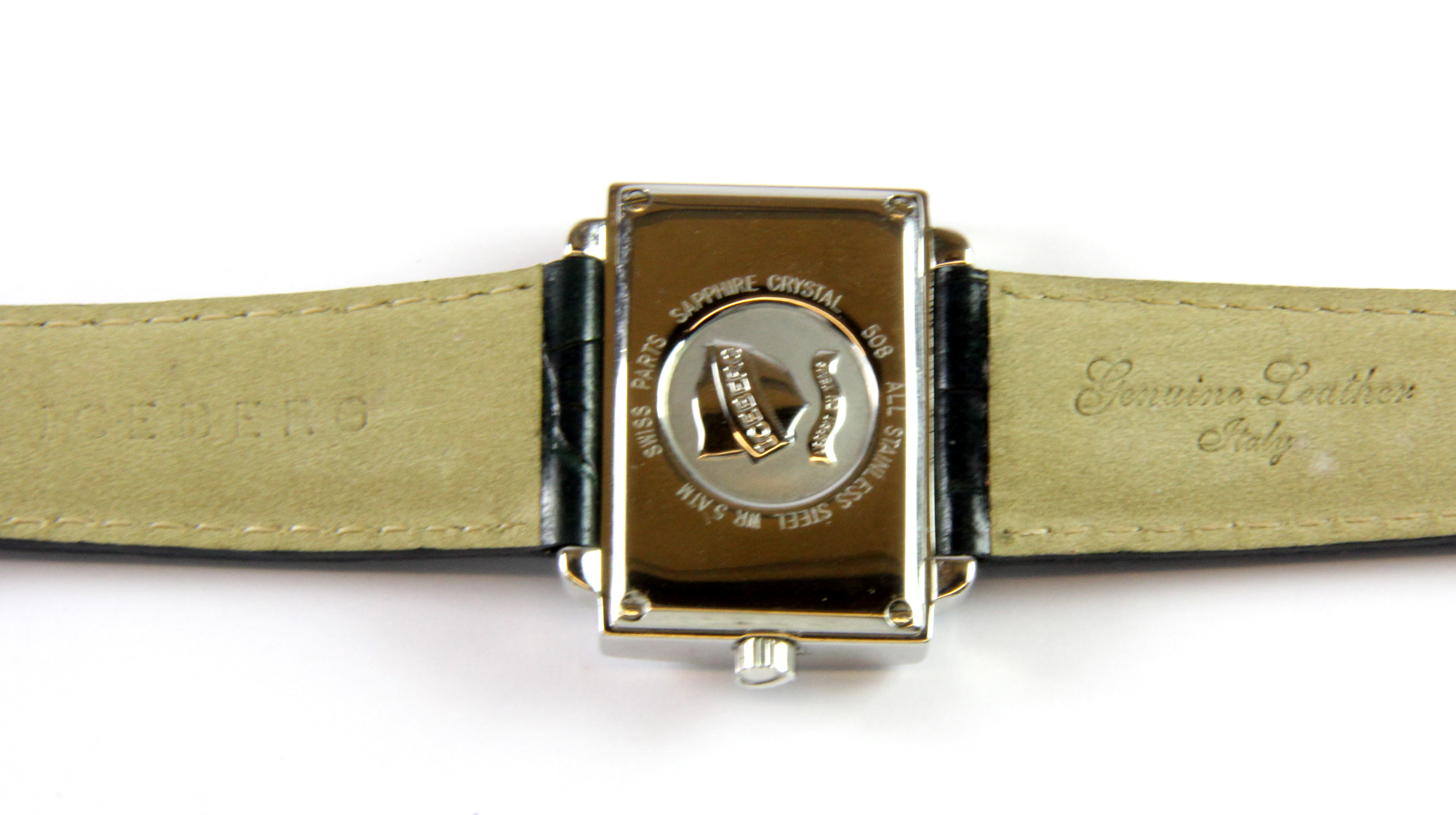 An unused gentleman's Iceberg diamond set stainless steel wrist watch ...