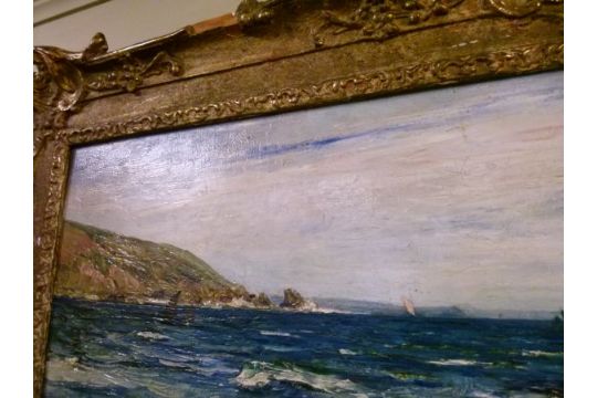 John Robertson Reid (1851-1926) - Oil on canvas - Cornish coastal scene ...