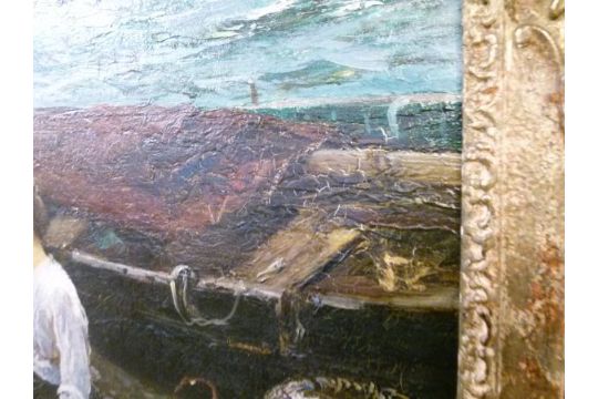 John Robertson Reid (1851-1926) - Oil on canvas - Cornish coastal scene ...