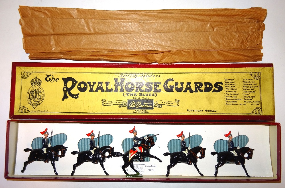 Britains set 2, Royal Horse Guards with officer in original Whisstock ...