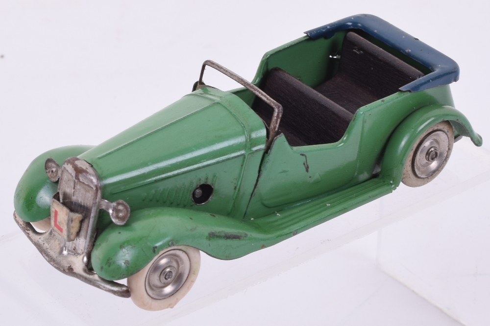 Scarce Triang Minic Post War Learner Car, mid green body, blue tonneau ...
