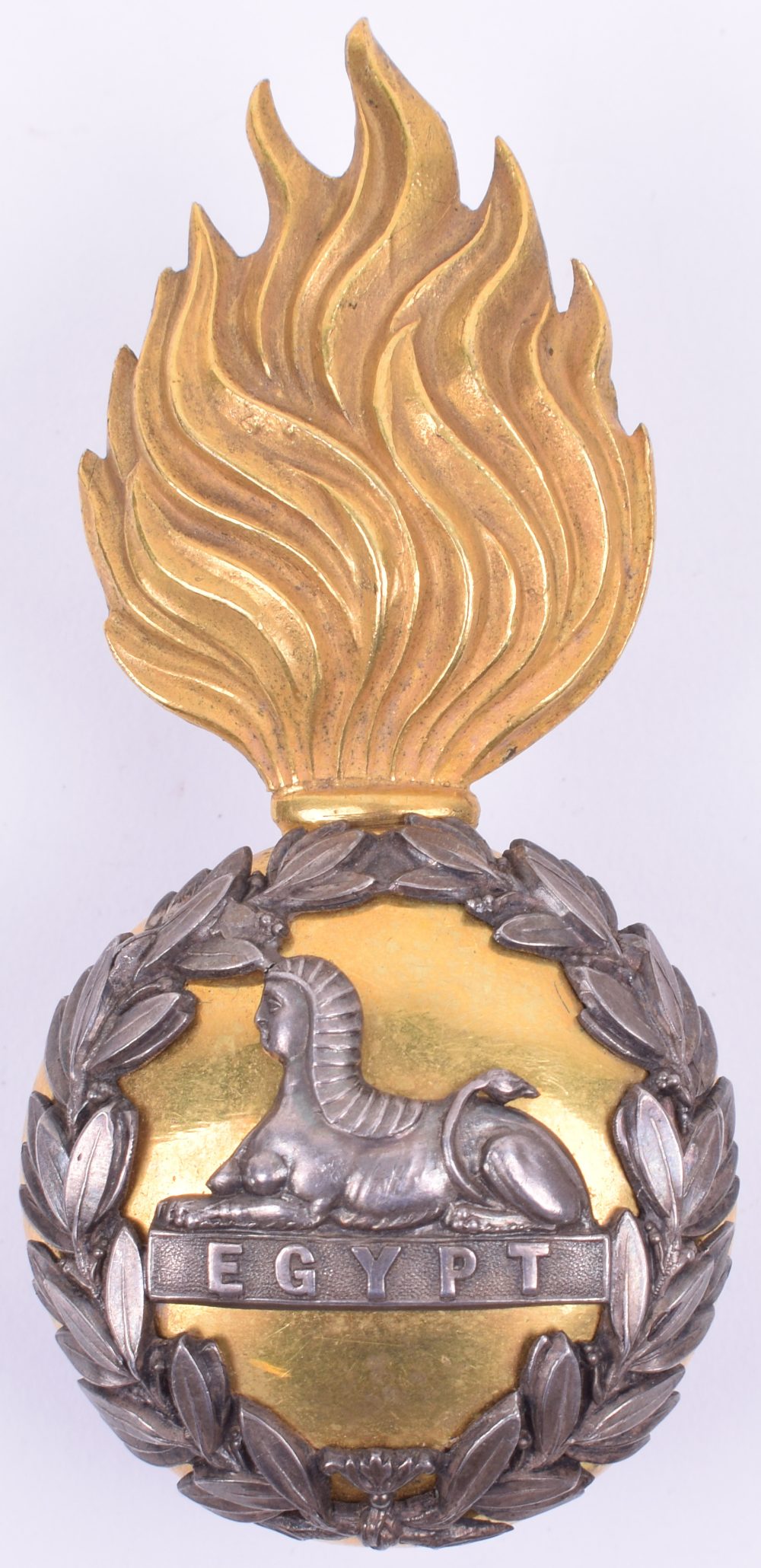 Lancashire Fusiliers Officers Busby Grenade Badge, fine quality gilt ...