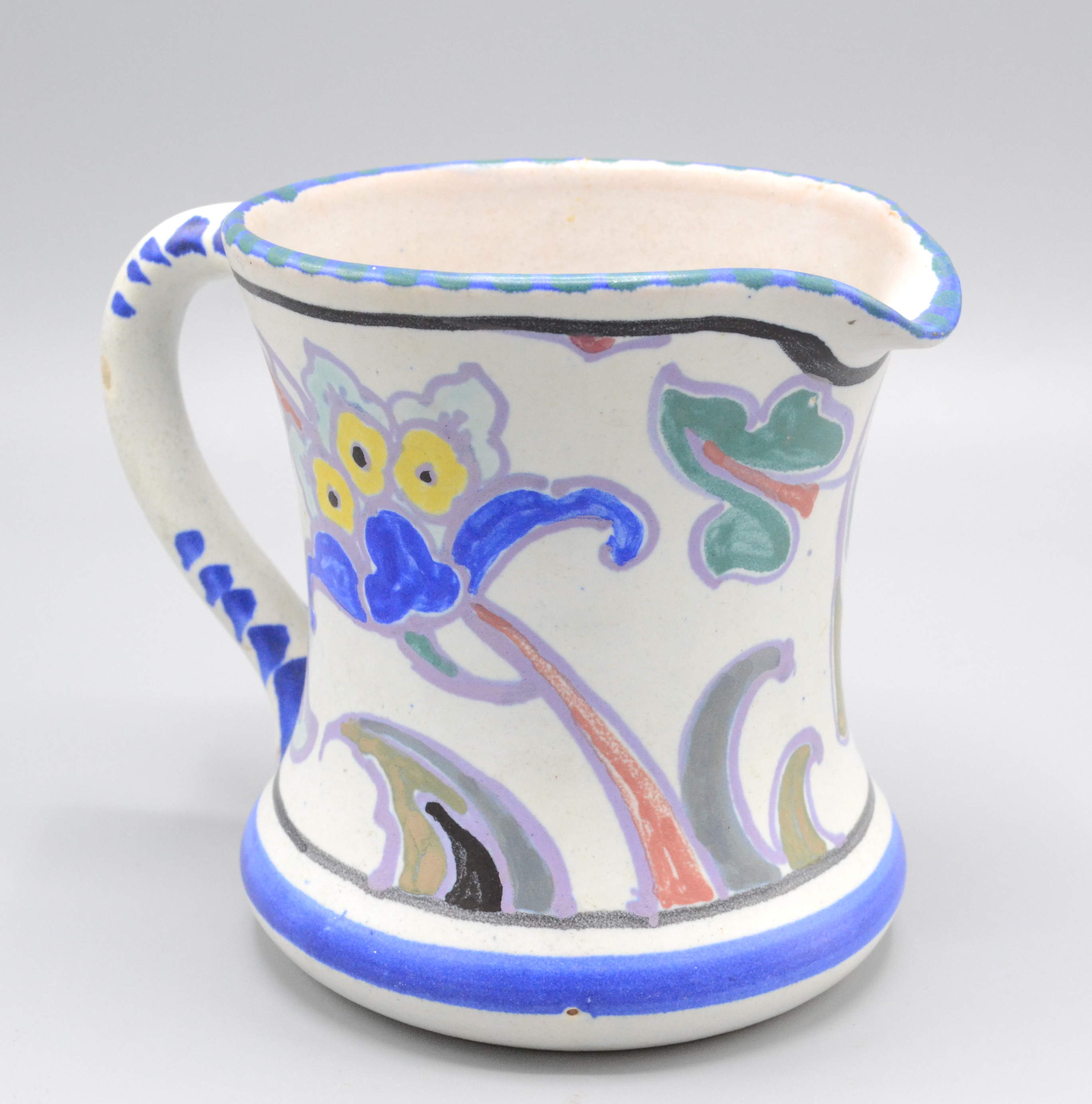 A Collard Honiton pottery jug, with impressed marks to the base, height ...