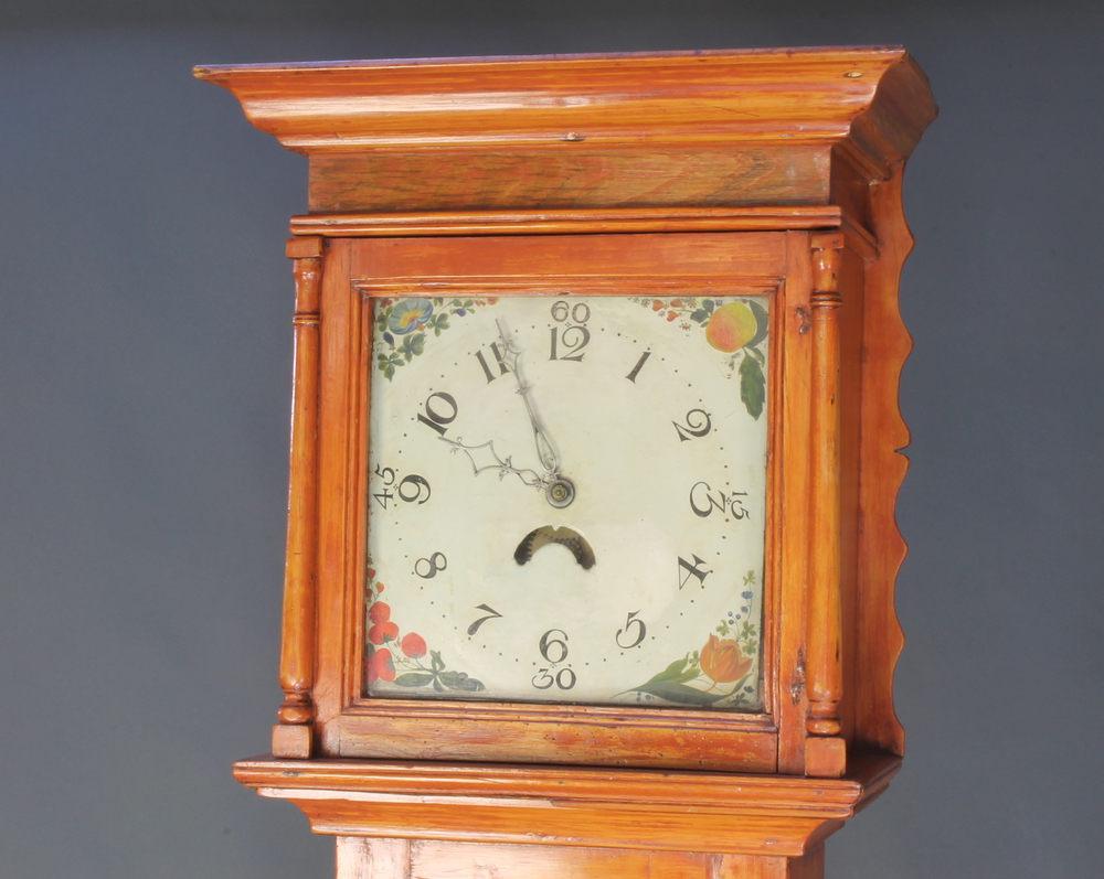 An 18th Century 30 hour longcase clock with birdcage movement and ...